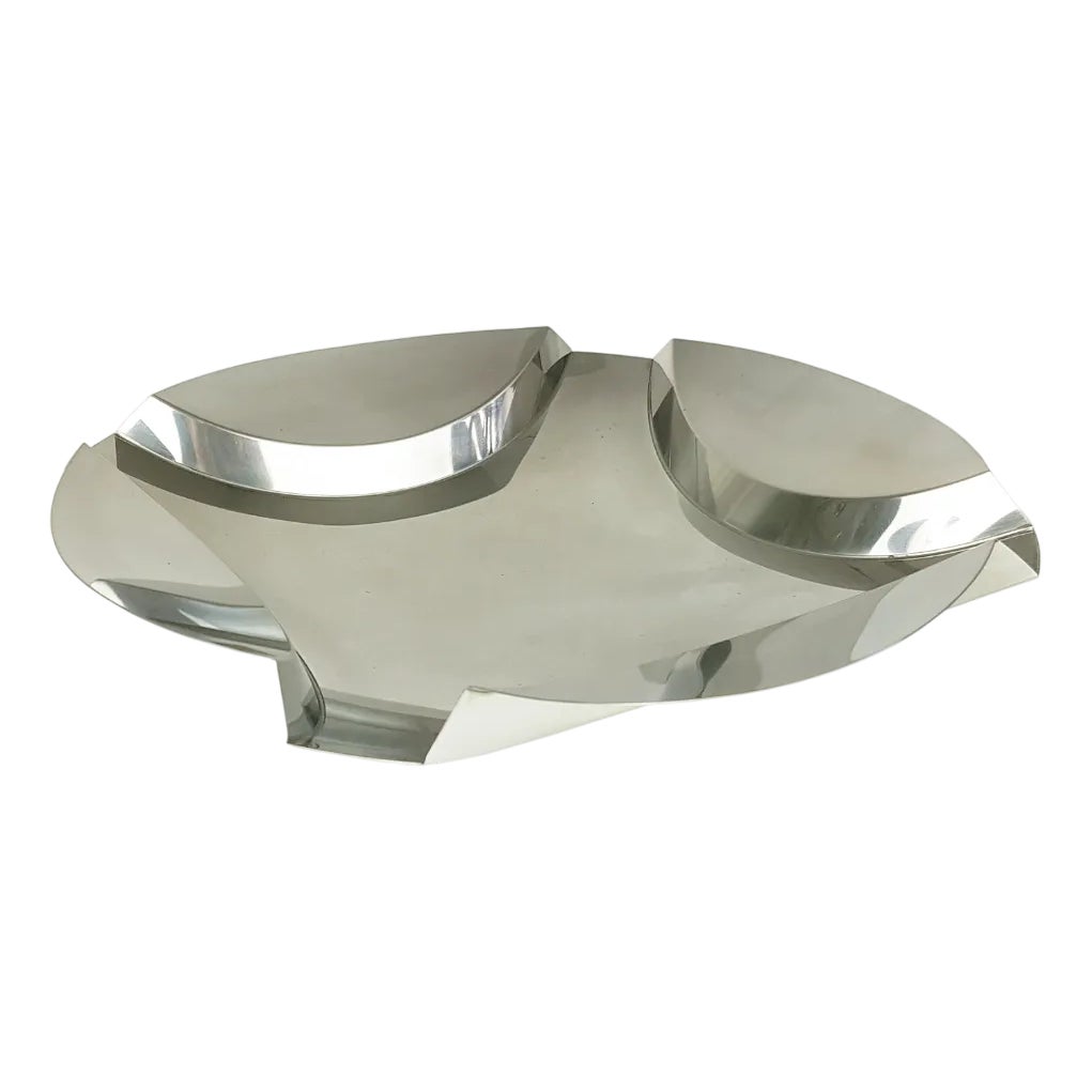 Vintage Steel Centerpiece by A. Panzeri for Robots Milano, 1970s | Chairish