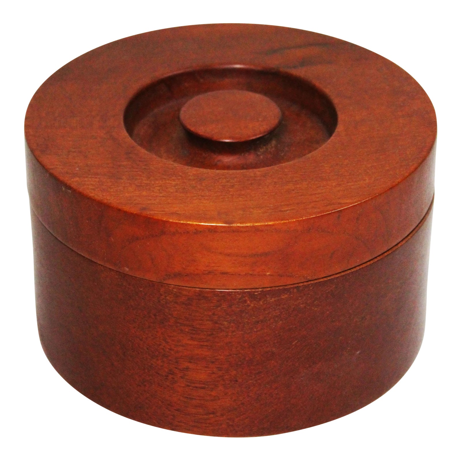 Solid Teak Lidded Container, Made in Denmark | Chairish