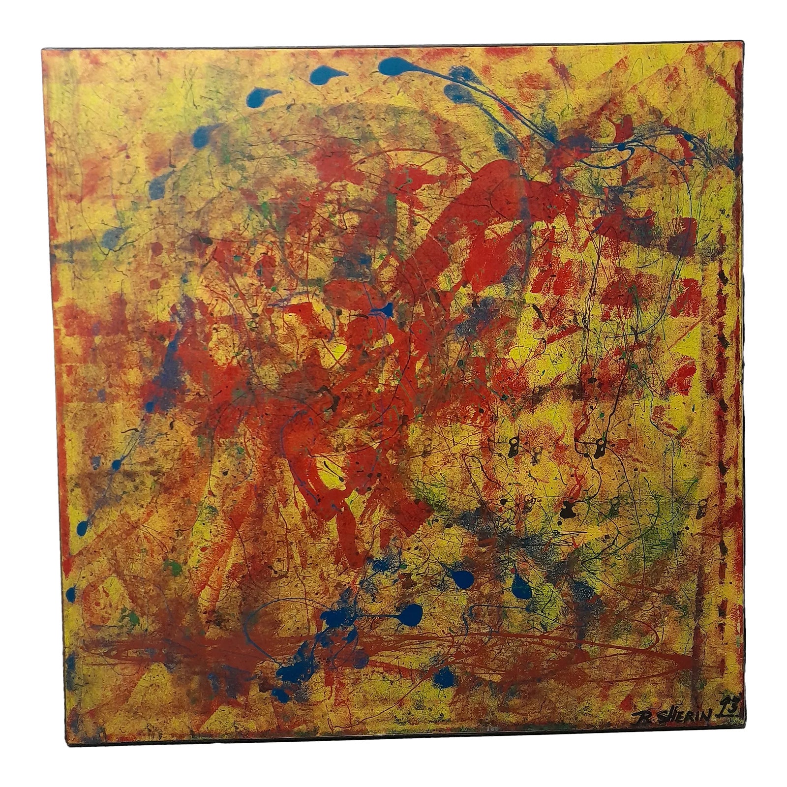 1990s Barb Sherin Abstract Expressionist Original Signed Oil Painting | Chairish