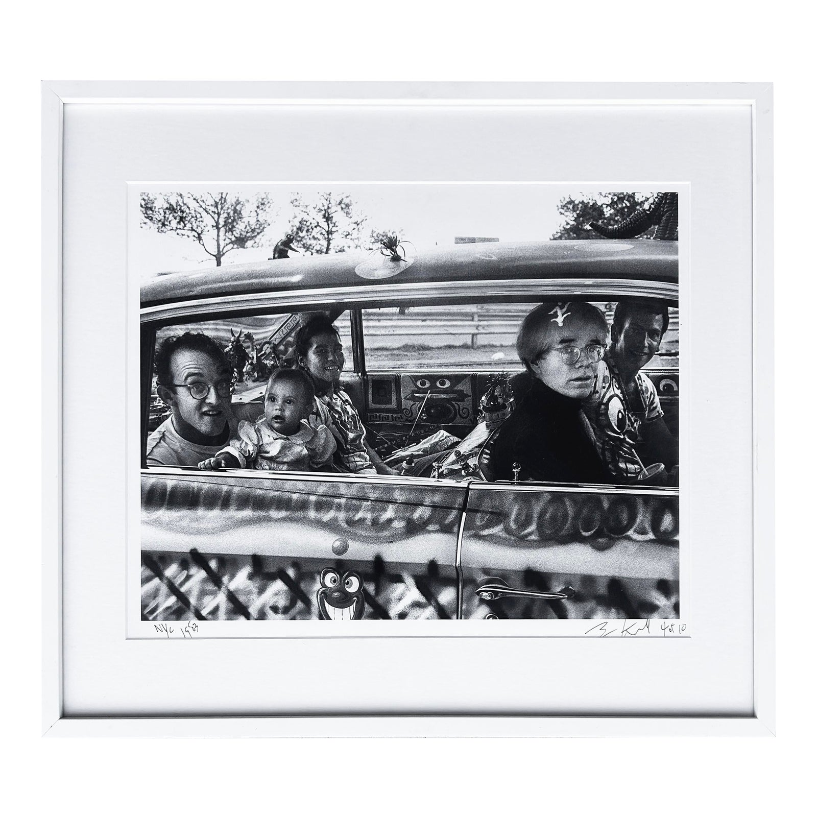 1980s Eric Kroll Photograph of Andy Warhol, Keith Haring, Kenny Scharf ...