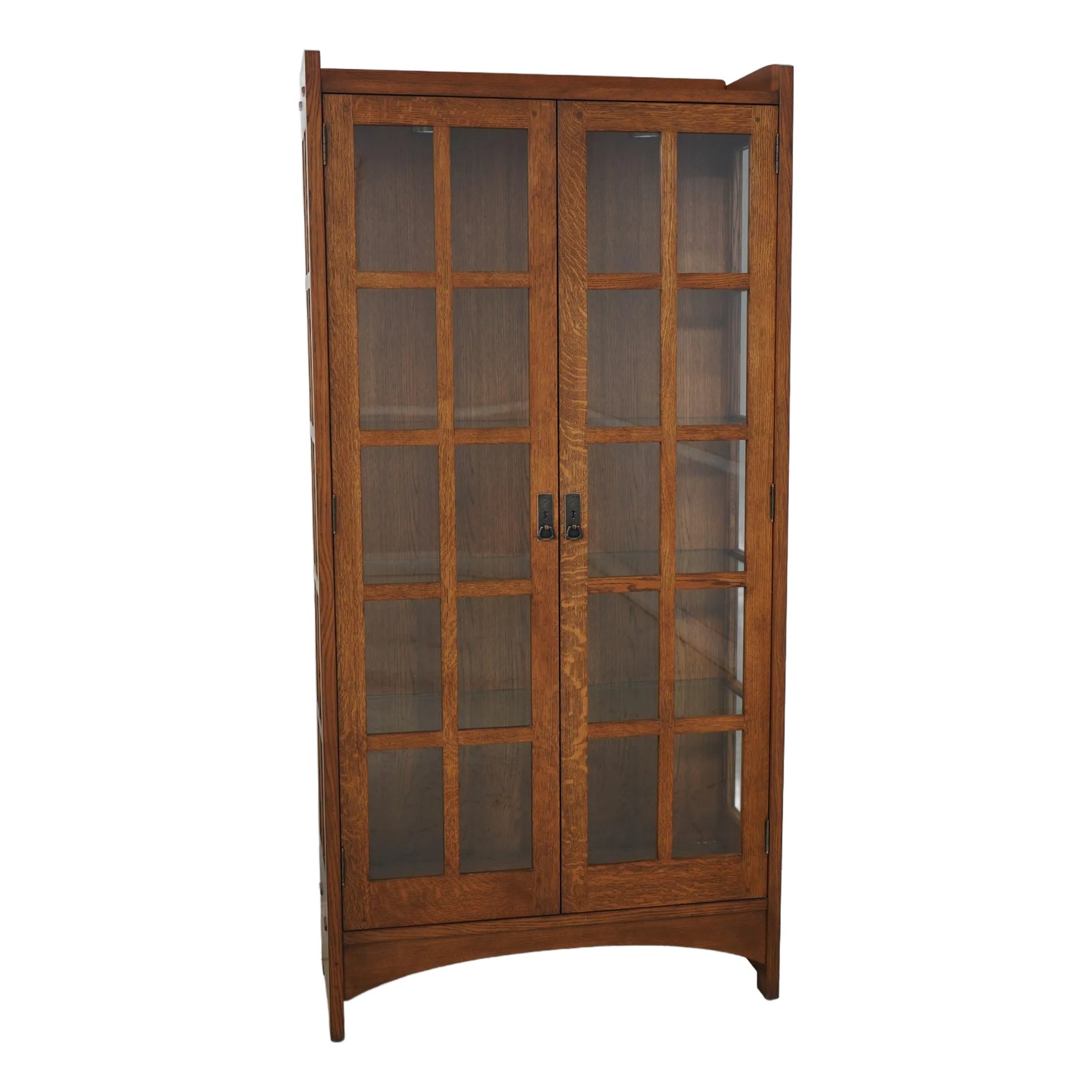 Stickley Mission Oak 2 Door Cabinet Bookcase | Chairish
