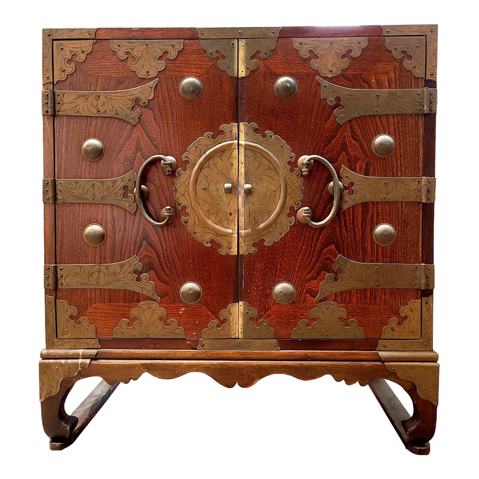 Vintage Korean Storage Bedside Chest | Chairish