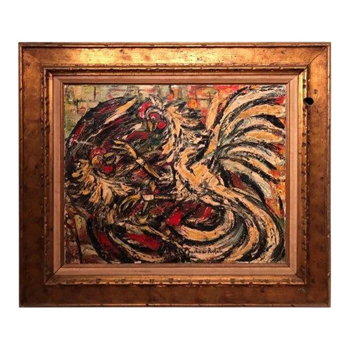 Sascha De Puchala Abstract of Roosters | Chairish