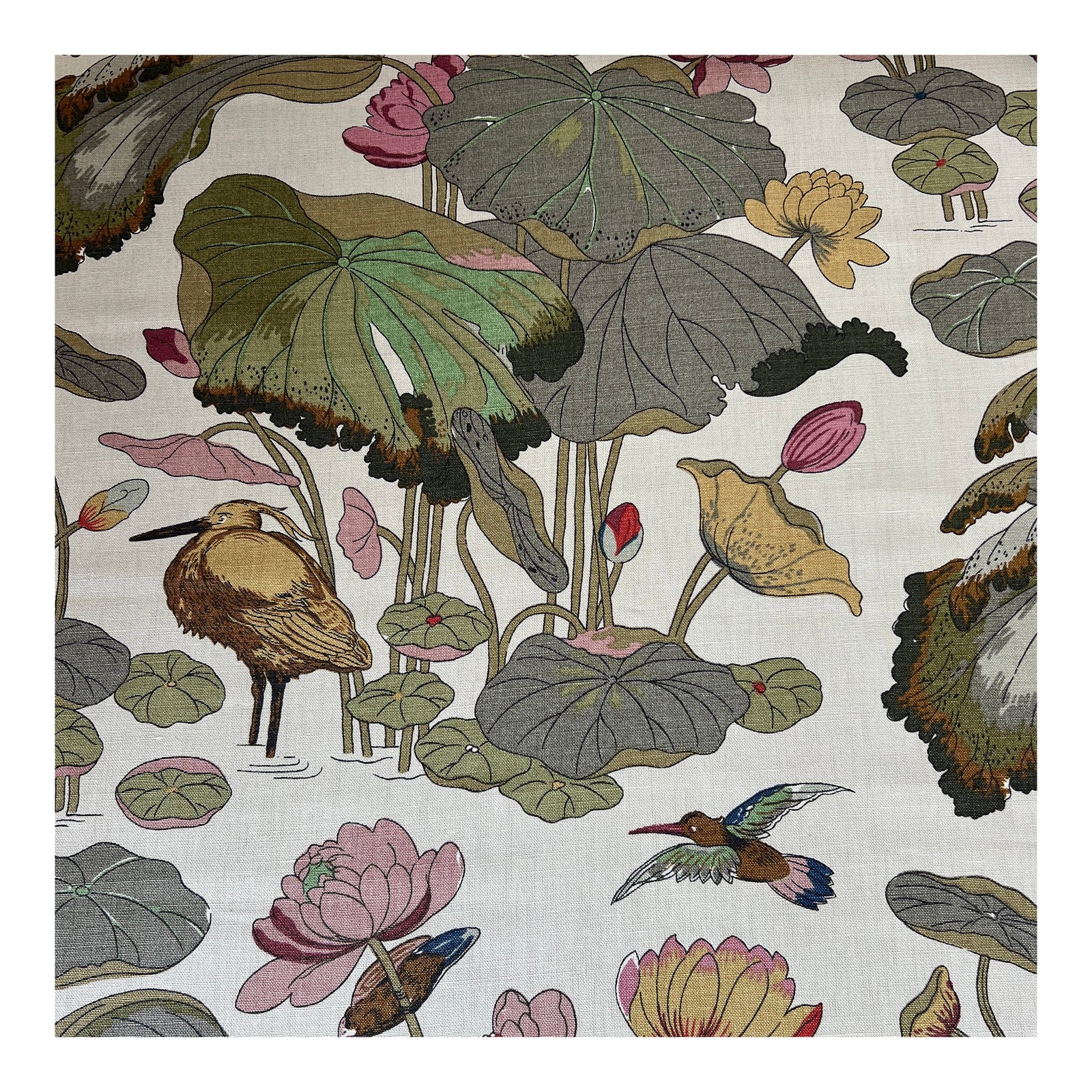 Gp & J Baker Nympheus Linen Fabric- 2 Yards | Chairish