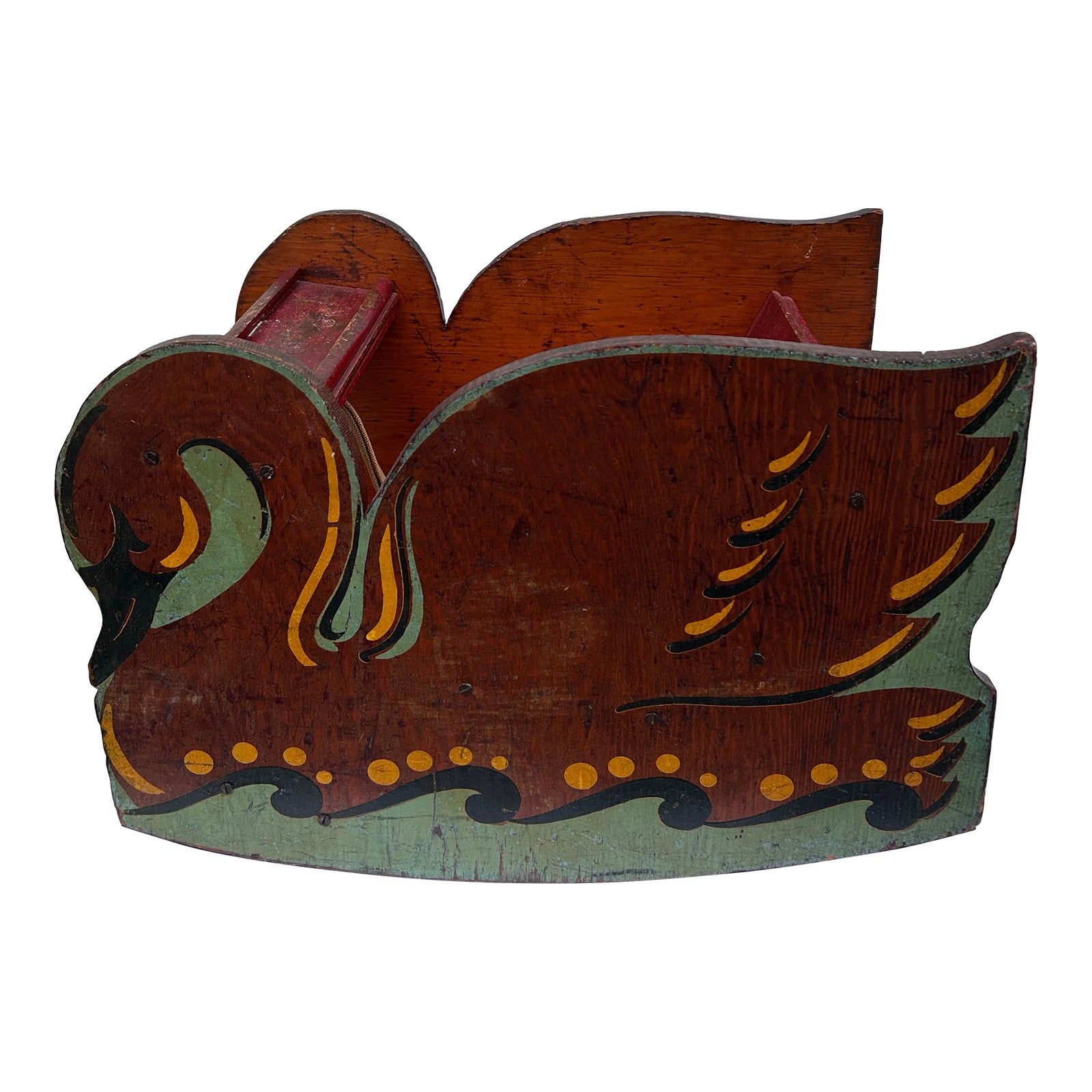 1940s Wood Painted Swan Rocker | Chairish