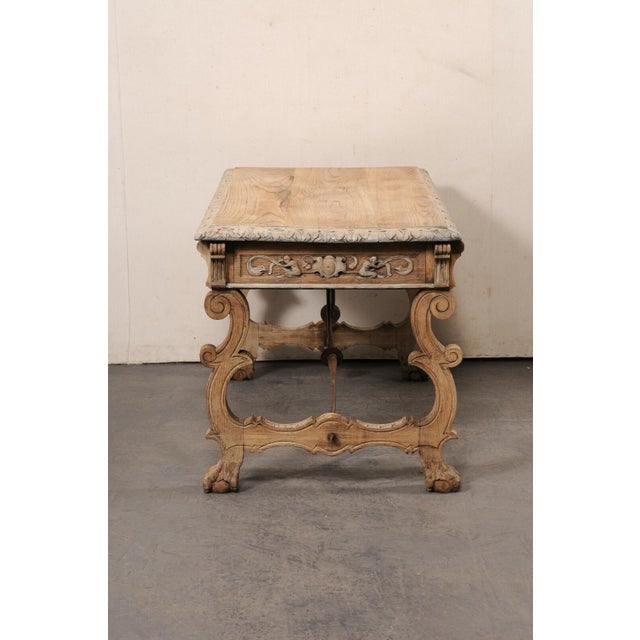 Early 20th Century Antique Spanish Desk, Elaborately Carved | Chairish