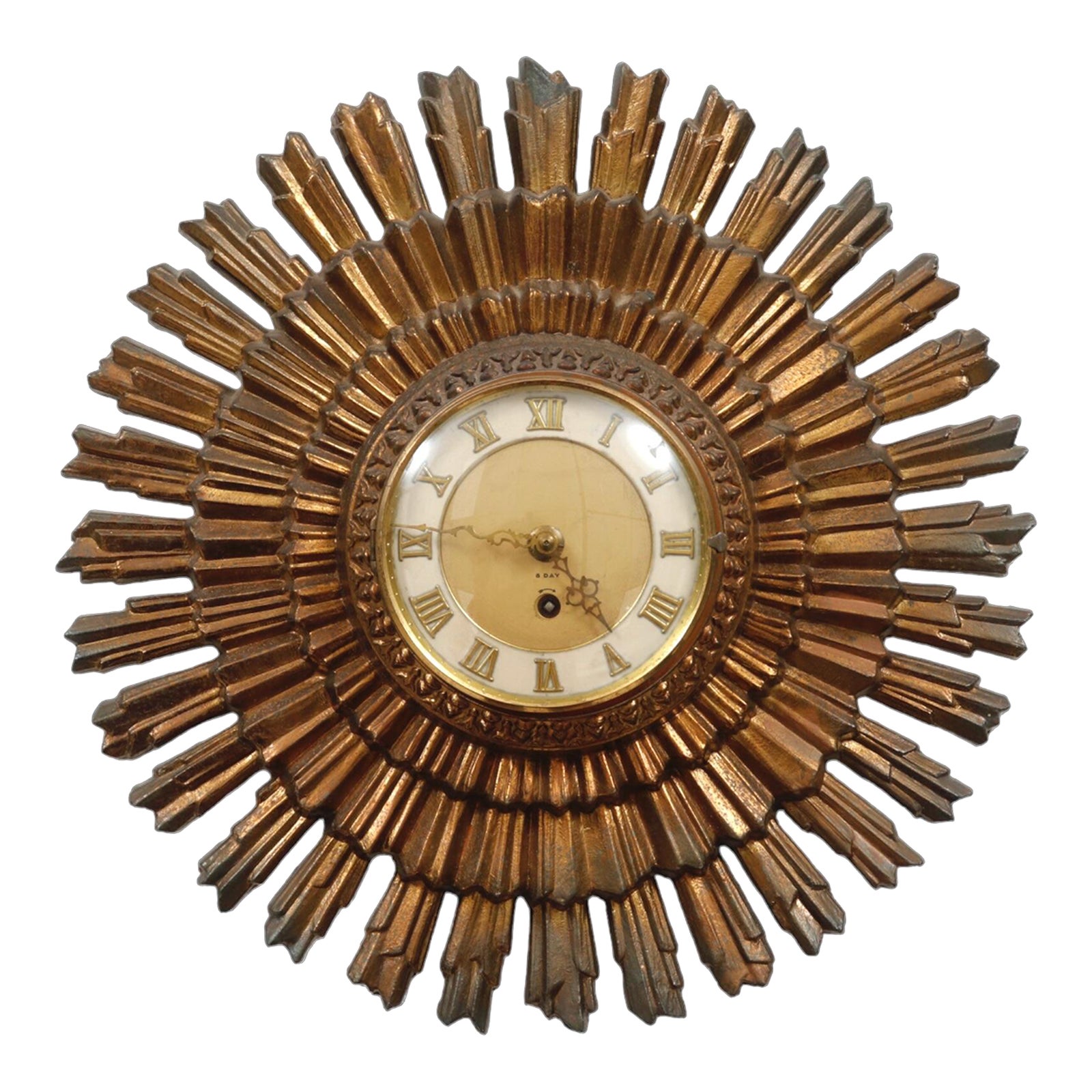 1960’s German Starburst Wall Clock | Chairish