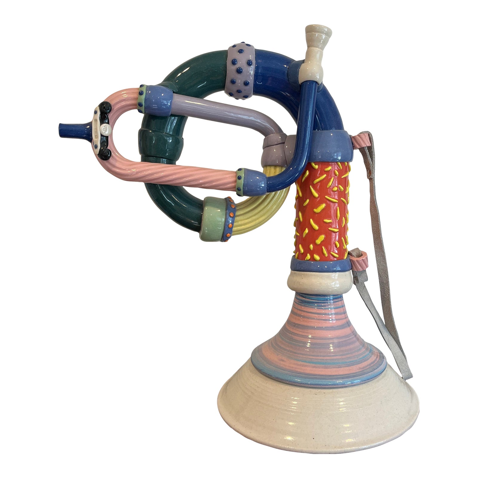 Postmodern Pottery French Horn Steve Smeed 1997 | Chairish