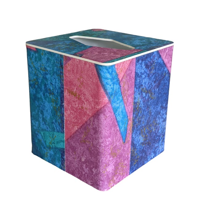 Vintage 1990s Contemporary Modern Tissue Box Cover | Chairish