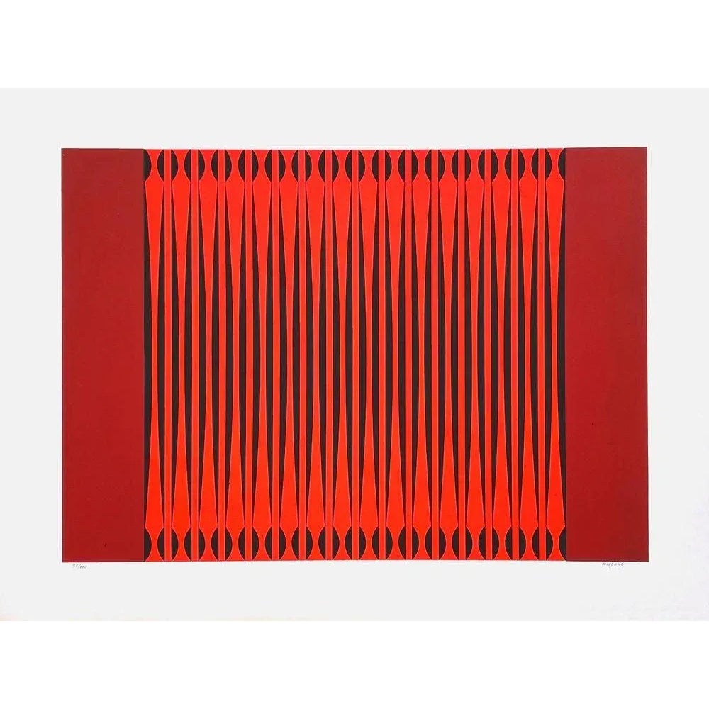 1975 Dordevic Miodrag Op Art Composition Screen Print | Chairish