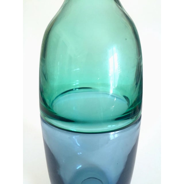Vintage Mid Century Modern Venini Incalmo Two Tone Large Hand Blown ...
