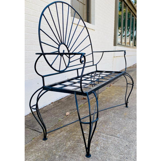 Late 20th Century Nautilus Shell Black Wrought Iron Outdoor Garden ...