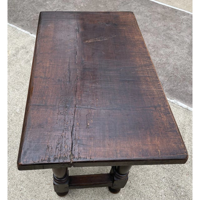 Antique 18th Century Spanish Solid Wood Library Alter Table | Chairish