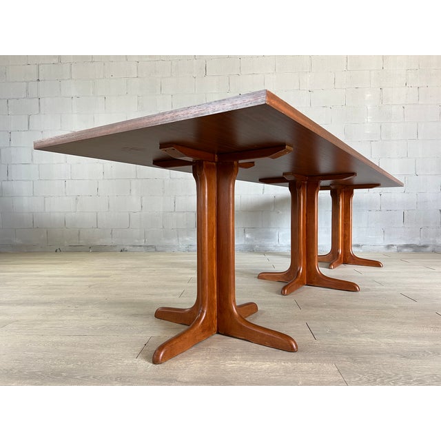 Danish Mid-Century Modern Pedestal Dining or Office Table by Bernhard ...
