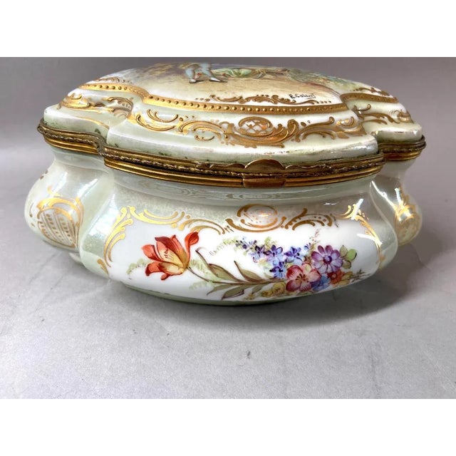 Late 19th Century French Louis XVI Sevres Porcelain Box | Chairish