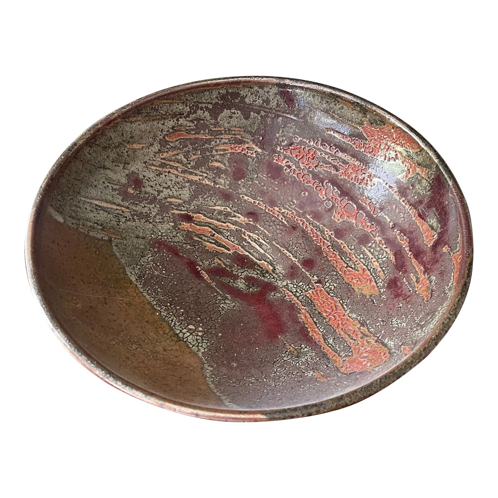 Abstract Studio Pottery Bowl | Chairish