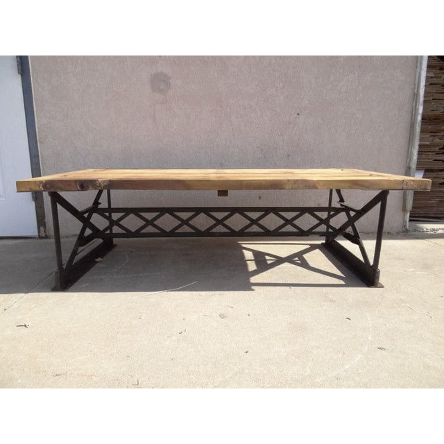 Urban Industrial Metal Rivet Truss Surfboard Coffee Table | Chairish