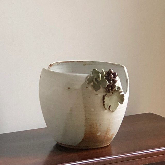 Large Late-20th Century Open Mouth Studio Pottery Vase / Cachepot ...