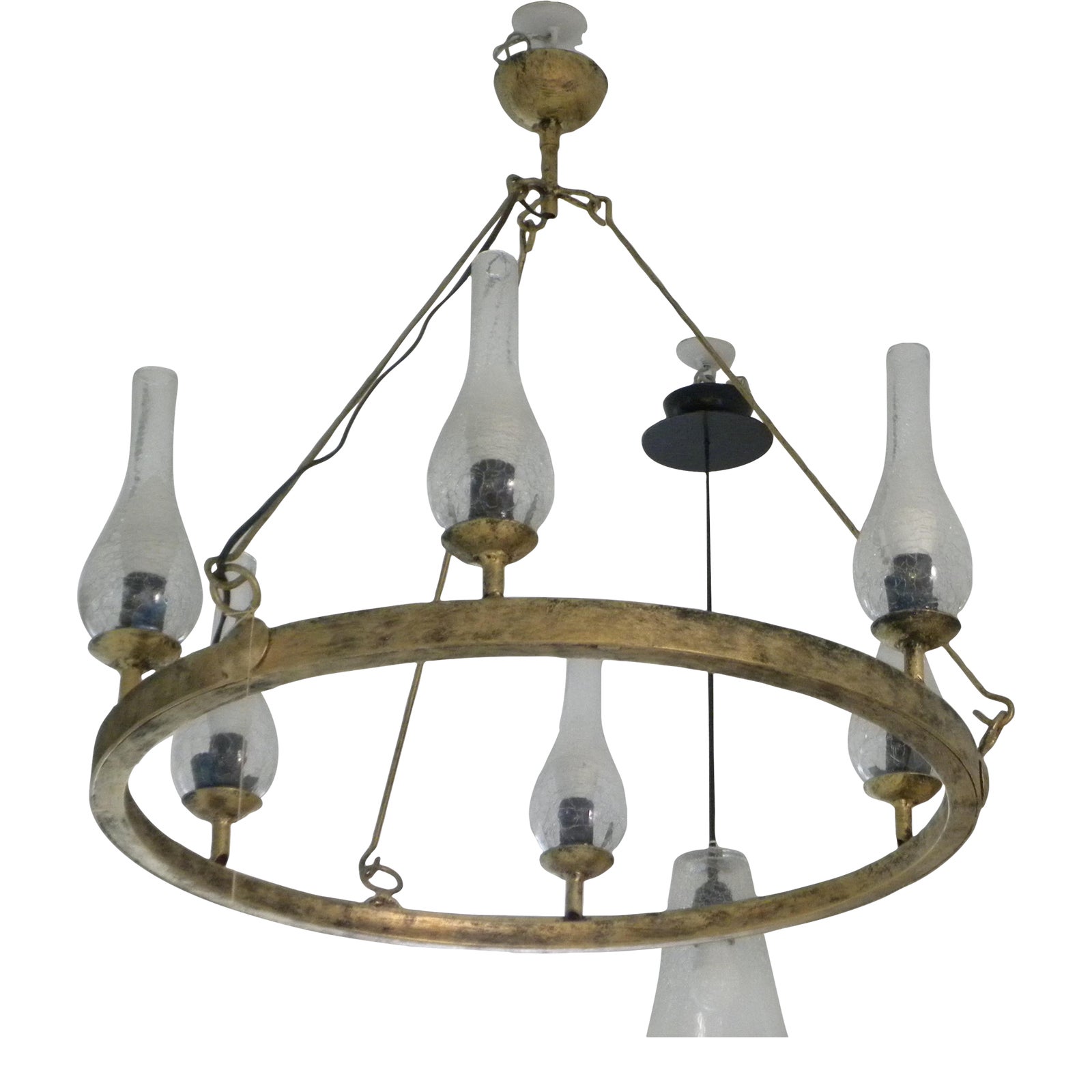 Wagon Wheel Chandelier Farmhouse Lighting Rustic Ceiling Lamp | Chairish