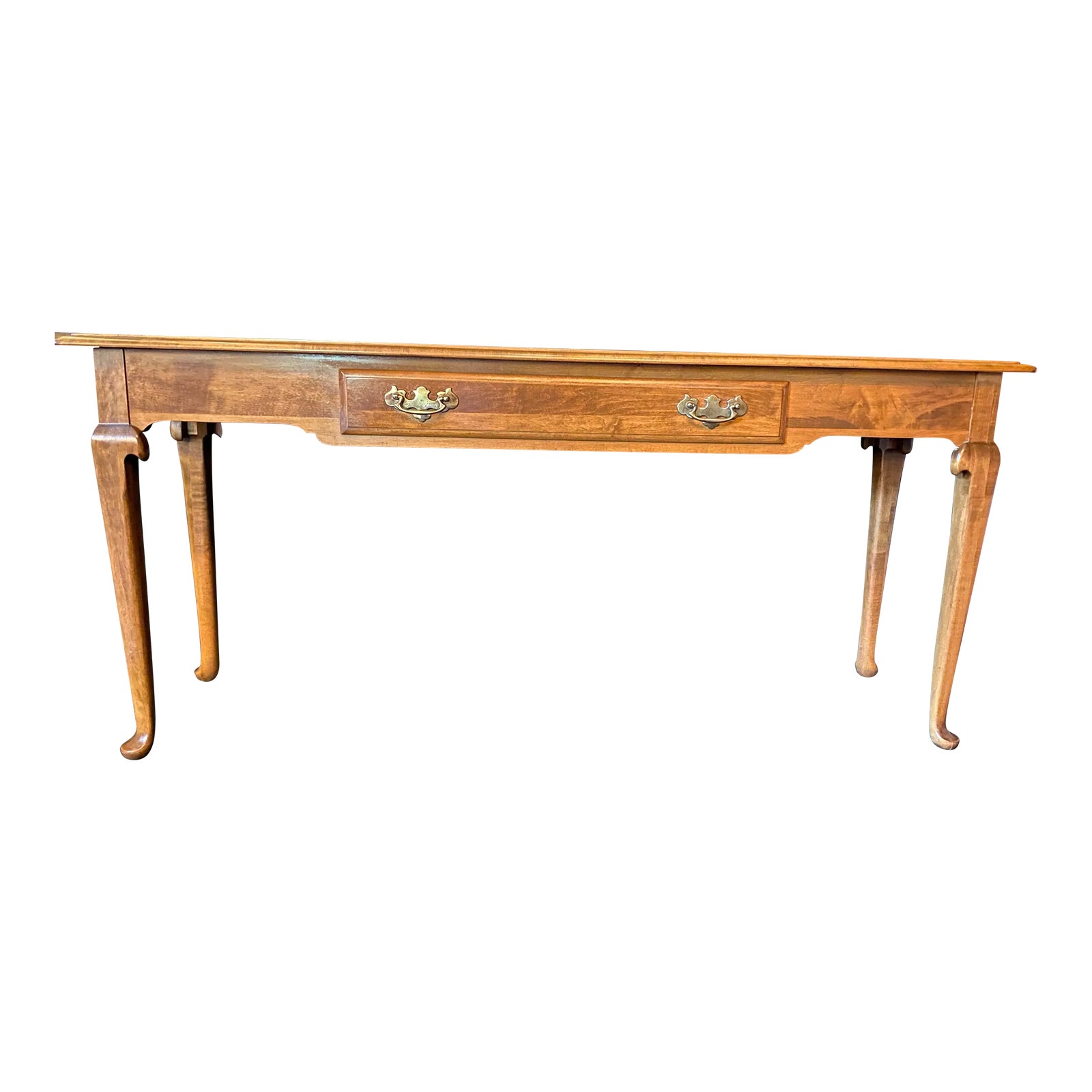 Ethan Allen Heirloom Queen Anne Solid Maple Console / Buffet Table ...