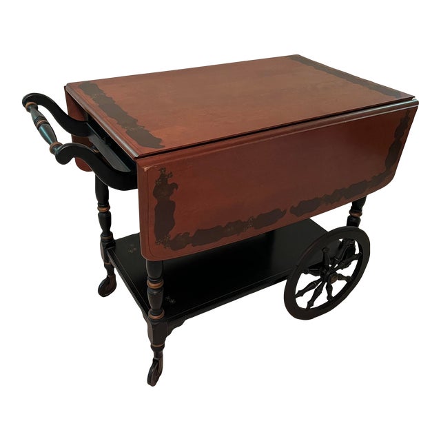 1960s Vintage Ethan Allen Hitchcock Style Stenciled Drop Leaf Accent ...