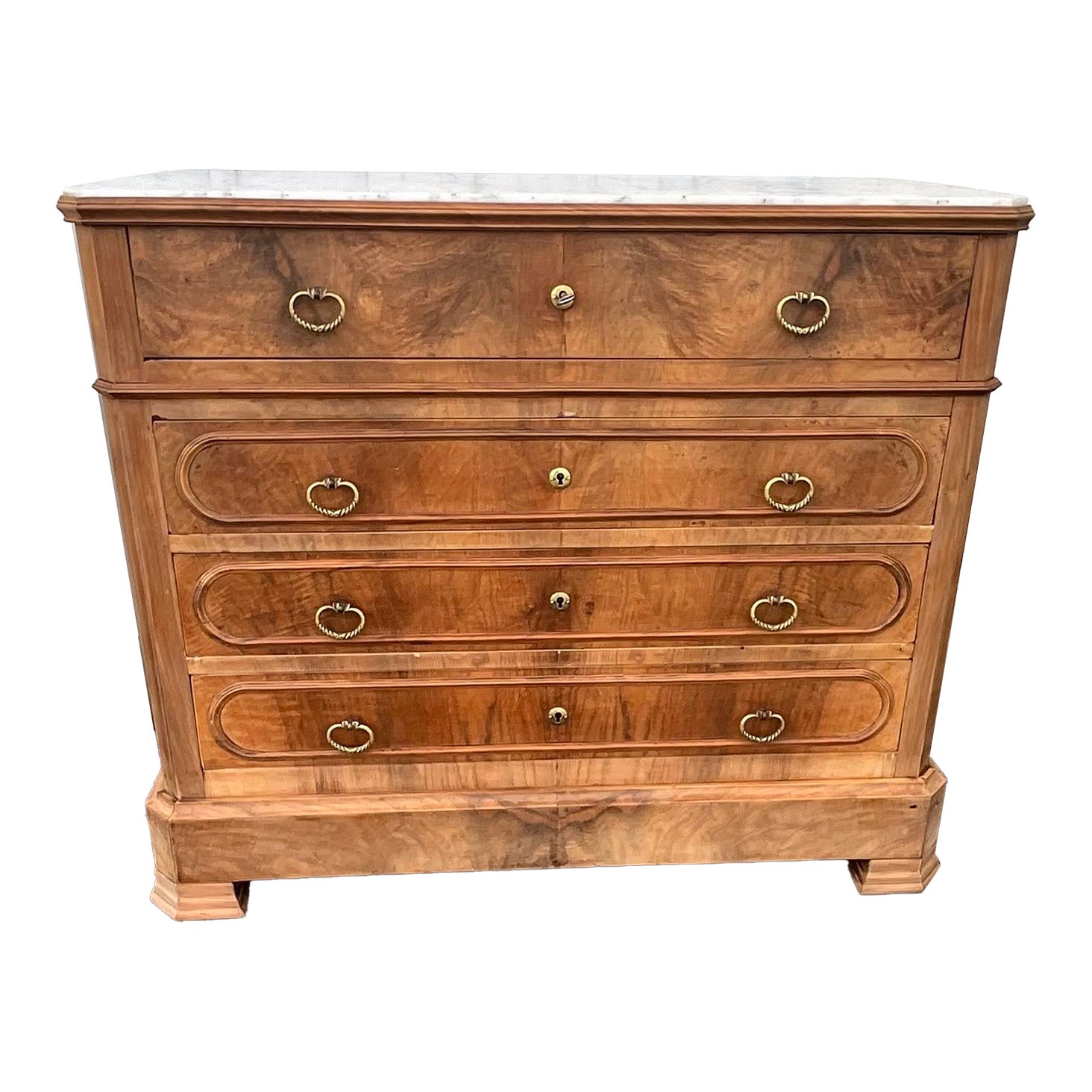 Louis Philippe Chest of Drawers Whitened Burr Walnut Late 19th Century ...
