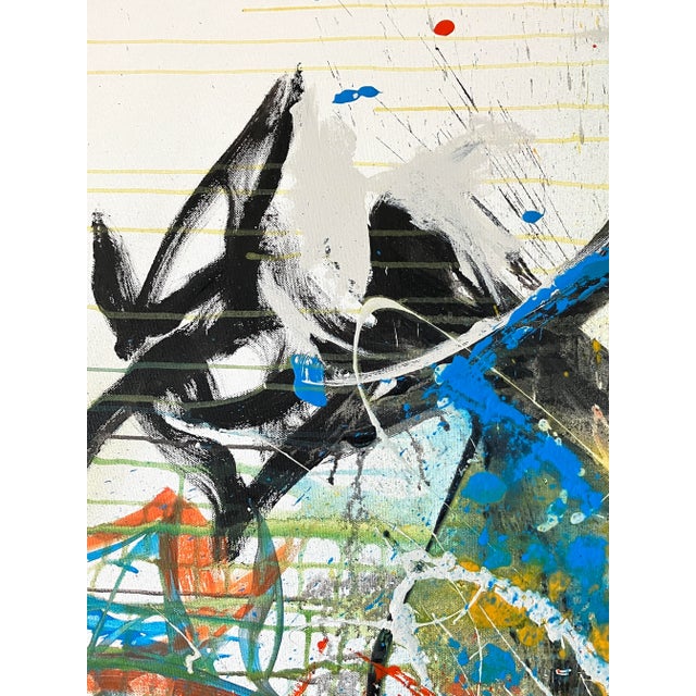 Original Abstract Expressionist Action Painting by Edward Wilcox | Chairish