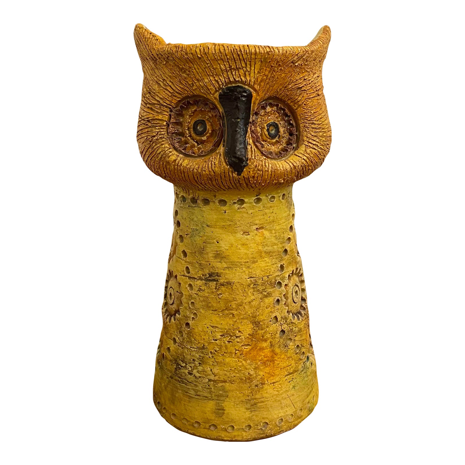 Bitossi Owl Vase Italian Mid Century Pottery | Chairish