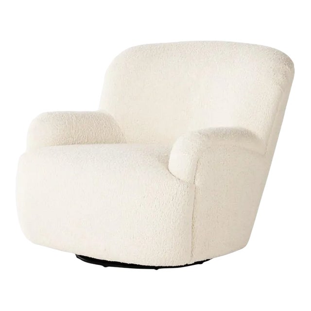 Kadon Swivel Chair, Sheepskin Natural | Chairish
