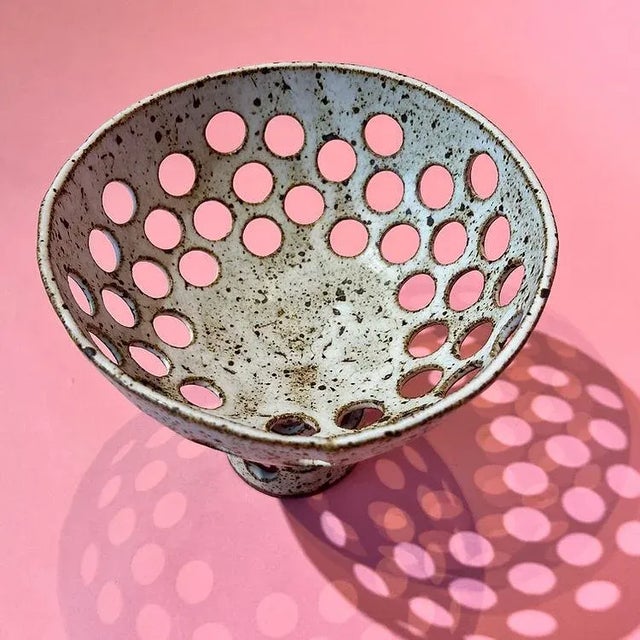 Hand-Built Small Footed Pedestal Bowl | Chairish