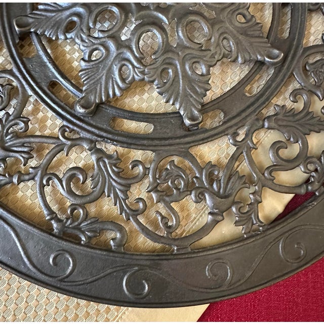 Antique Round Cast Iron Heat Register Victorian Grate | Chairish