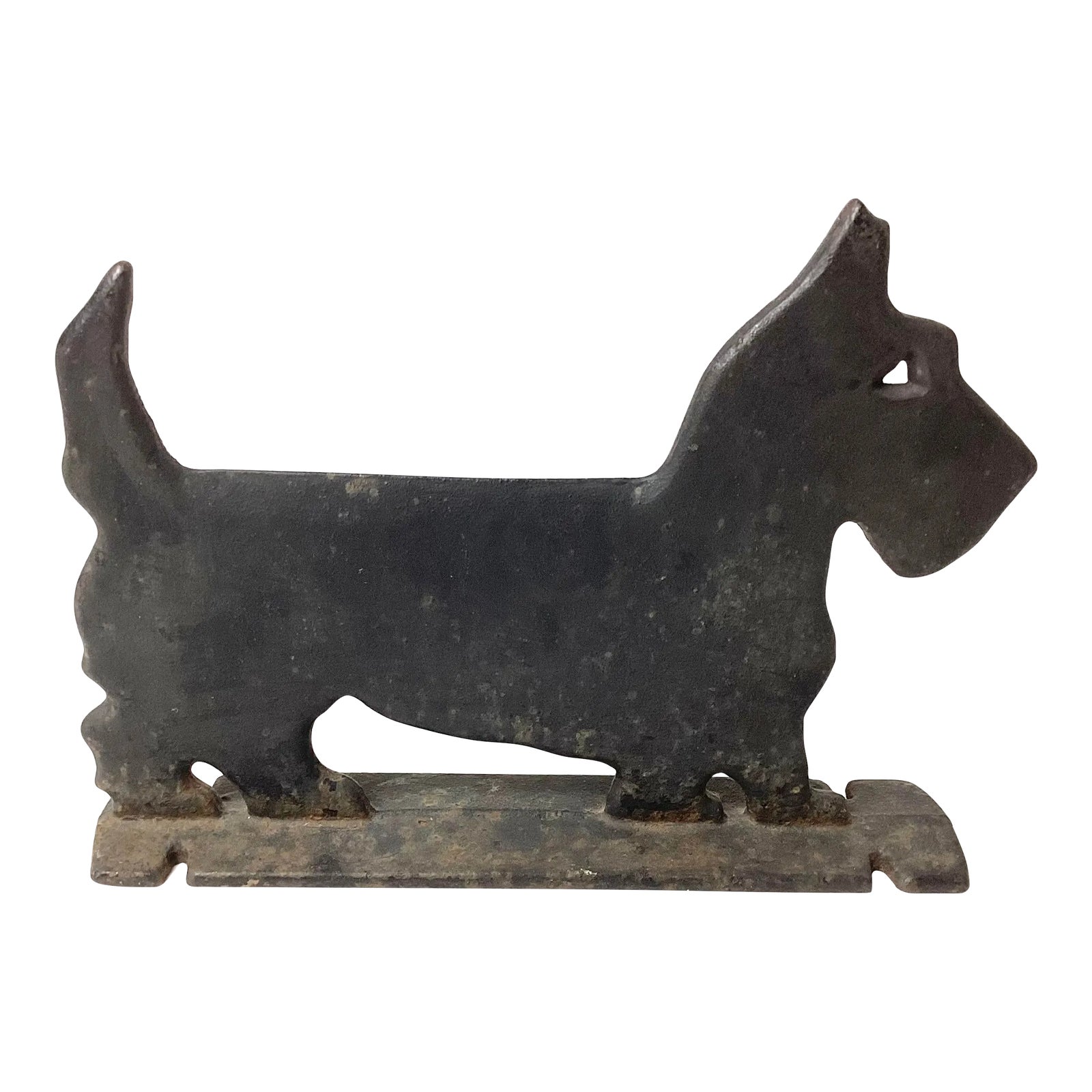 Early 20th Century Scotty Dog Boot Scrape in Cast Iron | Chairish