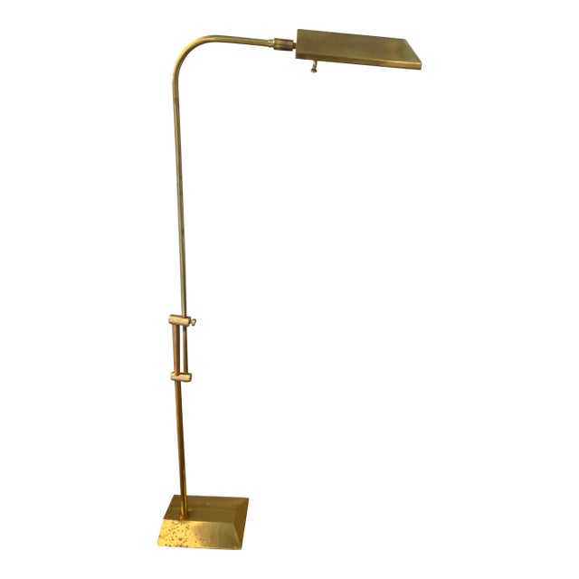 Frederick Cooper Brass Look Adjustable Floor Accent Lamp | Chairish