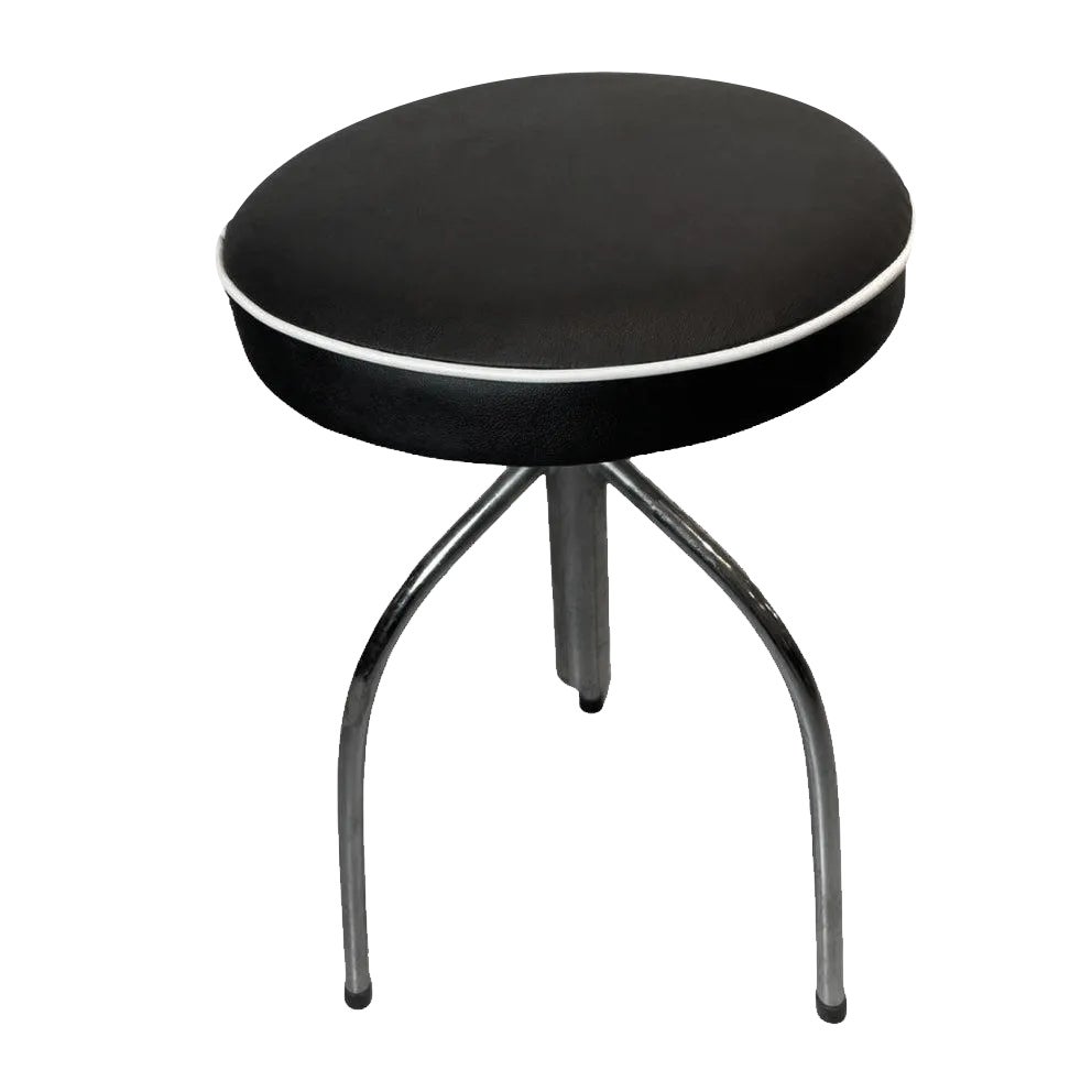 Metal Swivel Stool with Skai Seat | Chairish