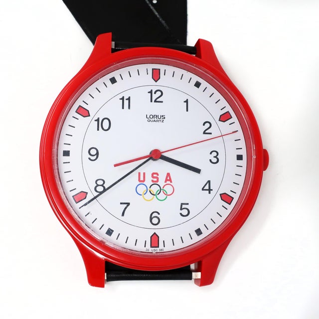 1980s Usa Olympics Wristwatch Wall Clock by Lorus | Chairish