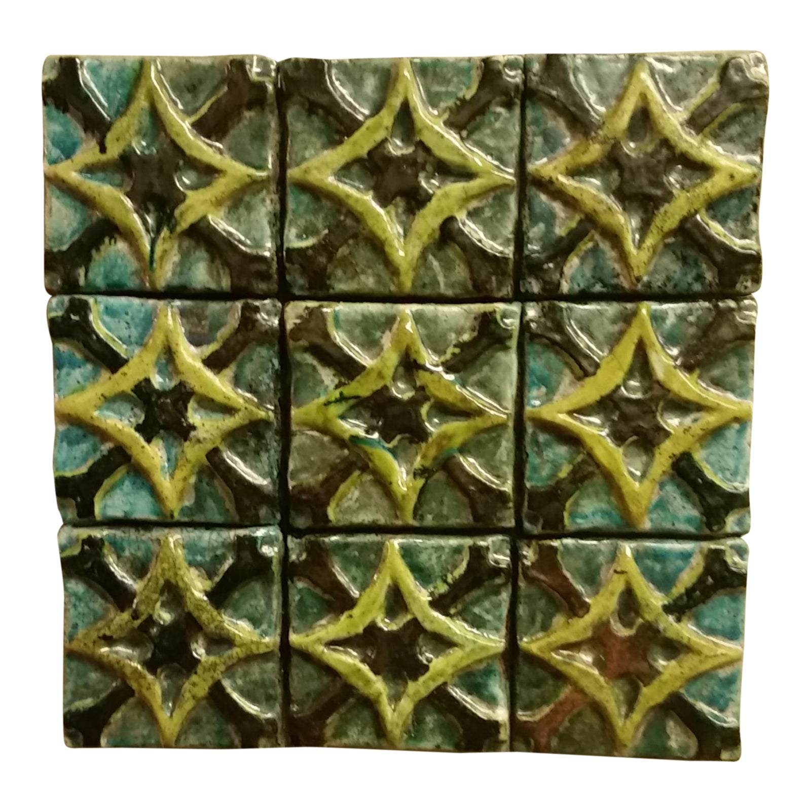 1970s Ceramic Tile Art | Chairish