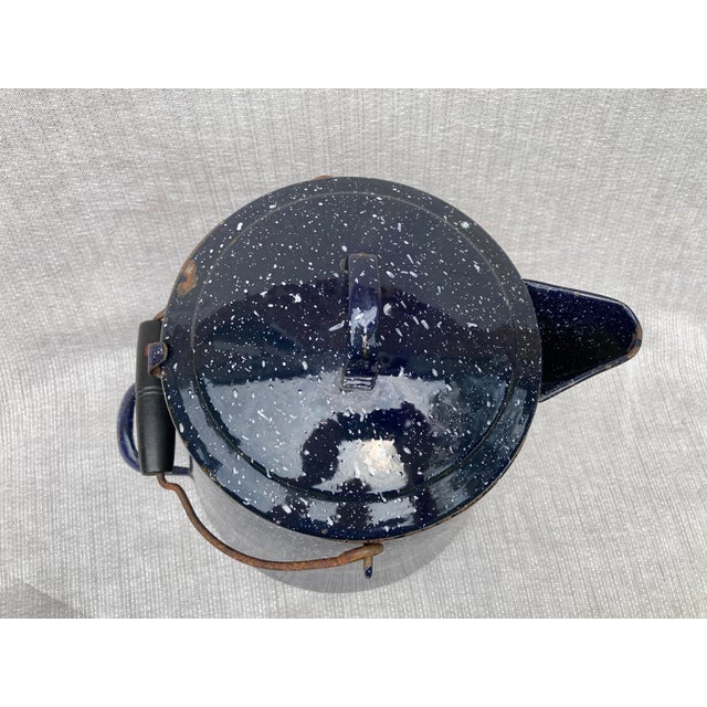 Antique Enamel Cowboy Kettle | Chairish