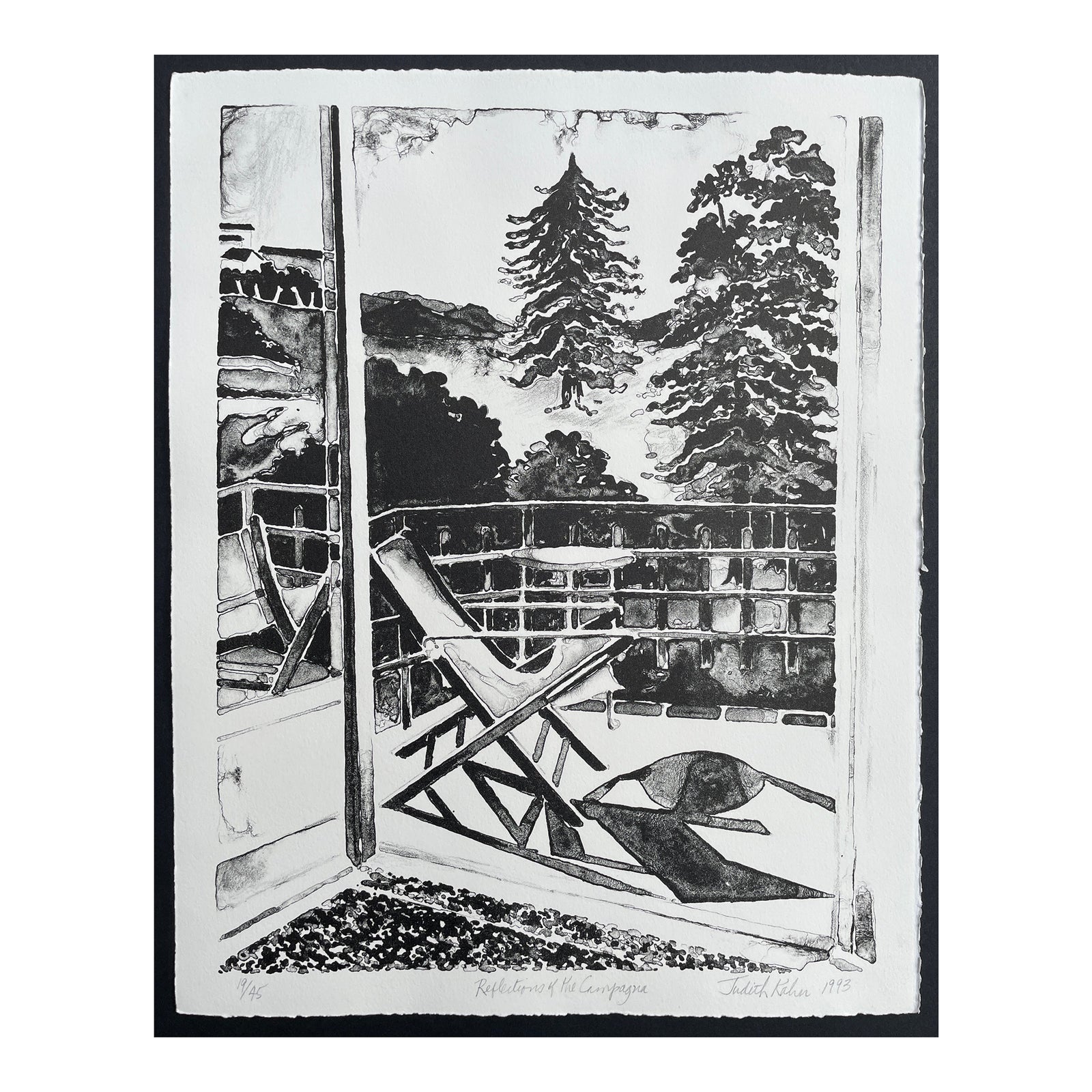 1993 Judith Kahn Reflections of Campagna Lithograph | Chairish