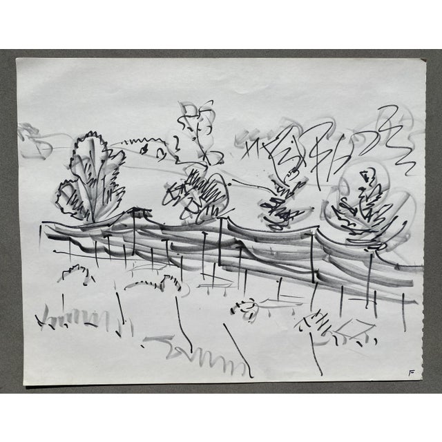 Frank Wallace Vermont Landscape Drawing | Chairish