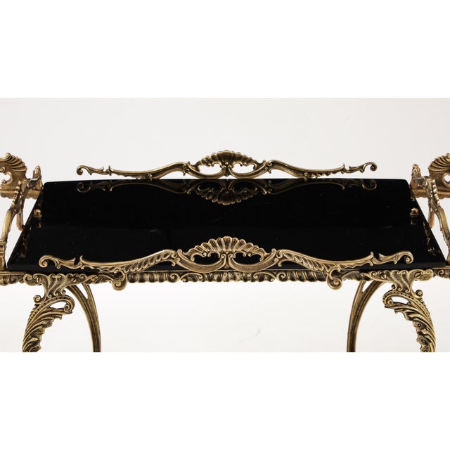 1940's French Baroque Two Tier Bar Cart | Chairish