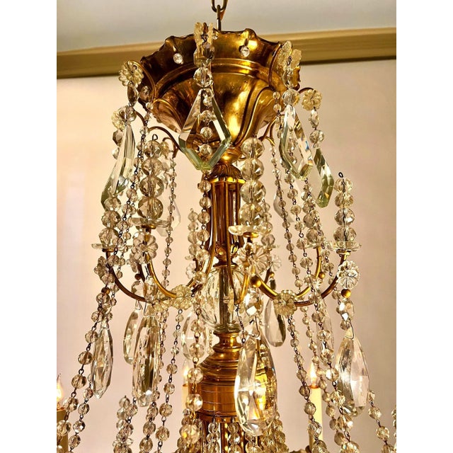 Maison Jansen 8 Light Bronze & Crystal Chandelier, Paris, Circa:1935 ...