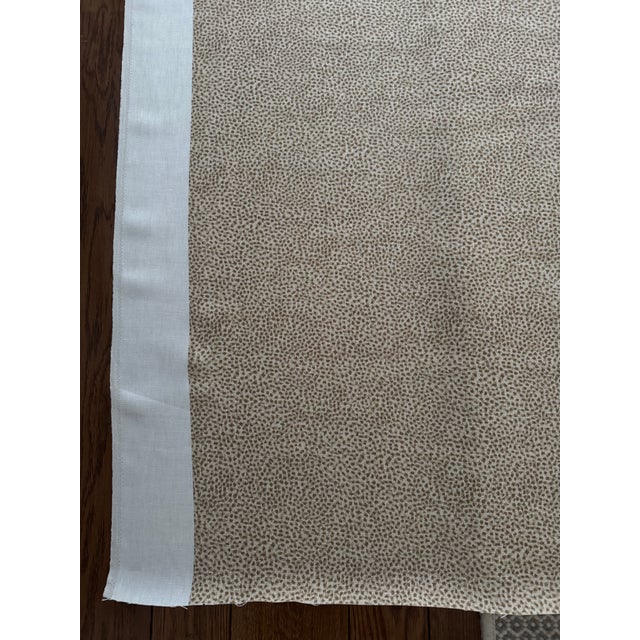 Kalahari Leopard Print Linen Fabric | Chairish