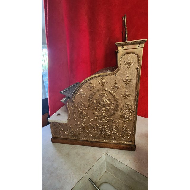 Early 20th Century National Gold Gilded Cash Register | Chairish