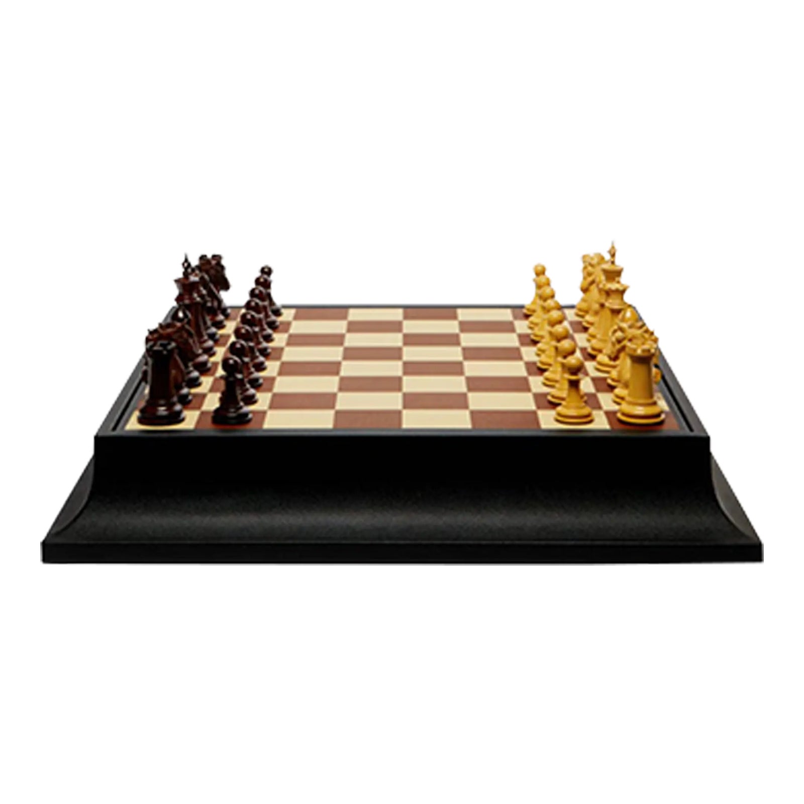 Geoffrey Parker Staunton Leather Championship Chess Set | Chairish