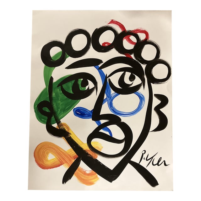 Contemporary Original Peter Robert Keil Abstract Portrait Painting ...