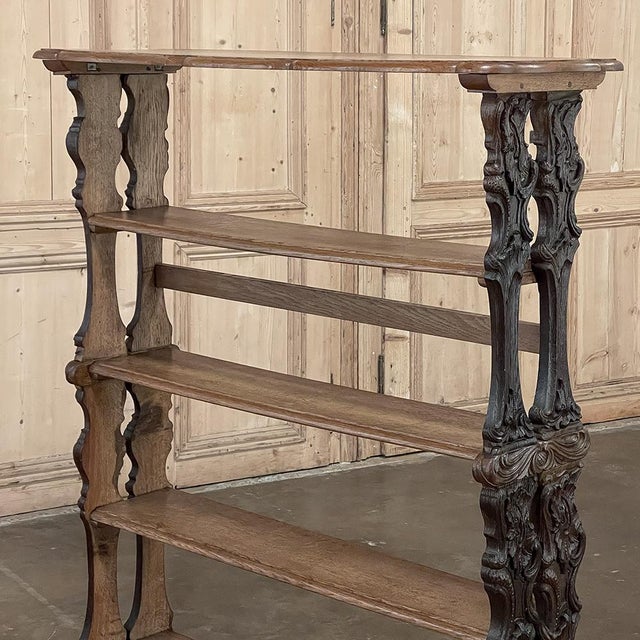 Antique French Renaissance Open Bookcase | Chairish