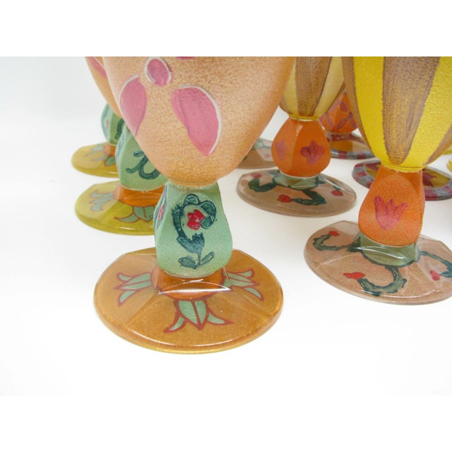 Vintage Smithereens Custom Hand-Painted Water Goblets / Iced Tea ...