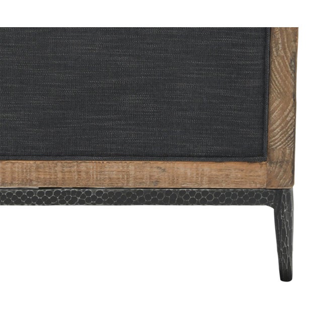 Modern Lodge Wood & Slate Club Chair | Chairish