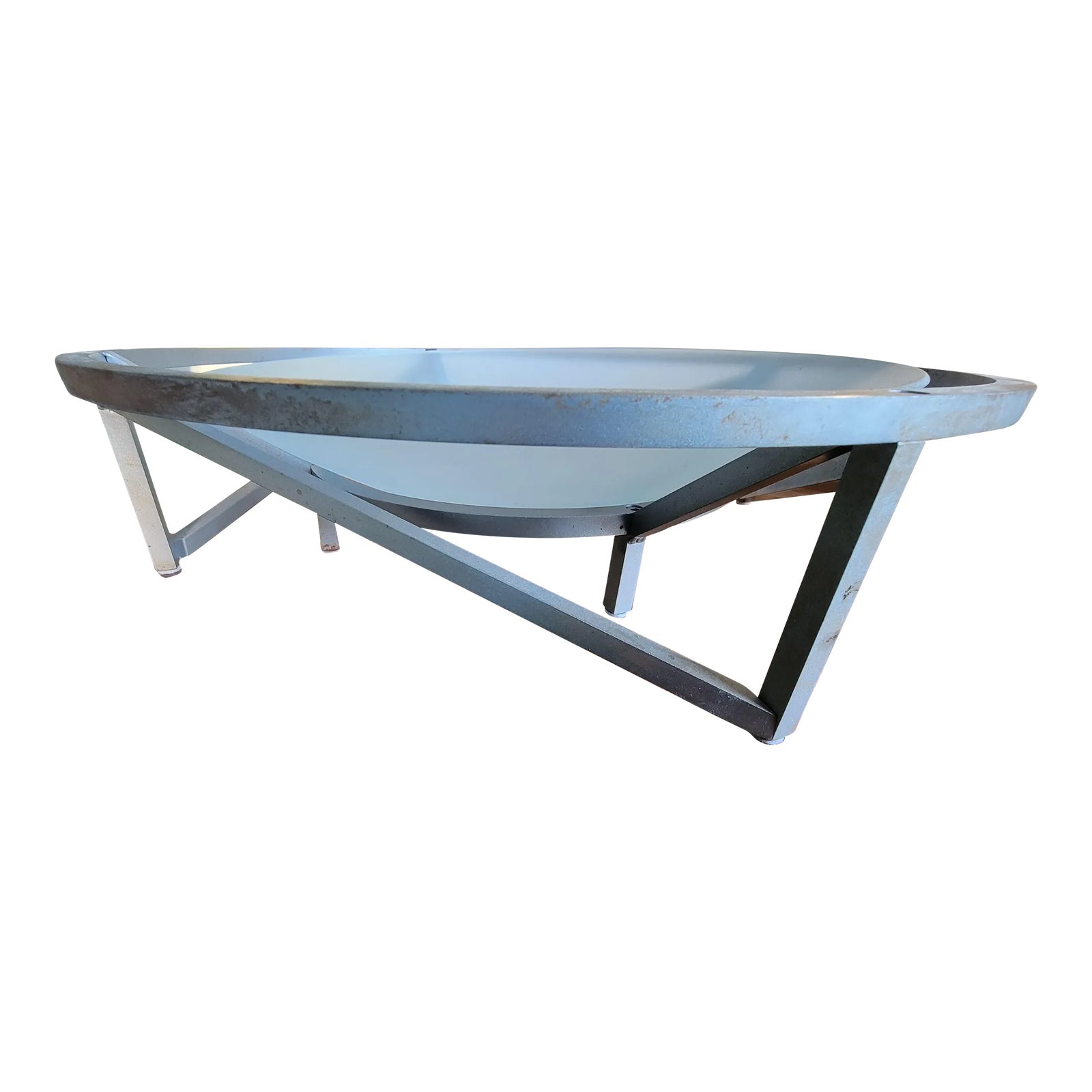 1988 David Zelman Aurora Glass Bowl & Stand | Chairish