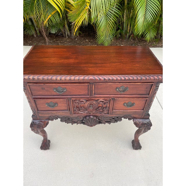 Vintage From 1960's Carved Mahogany Chippendale Side Entrance Server ...